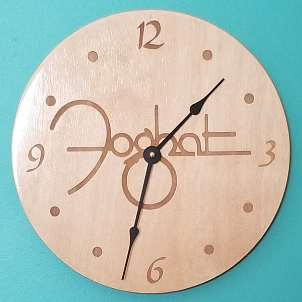 Wood Foghat Clock – FOGHAT RECORDS STORE